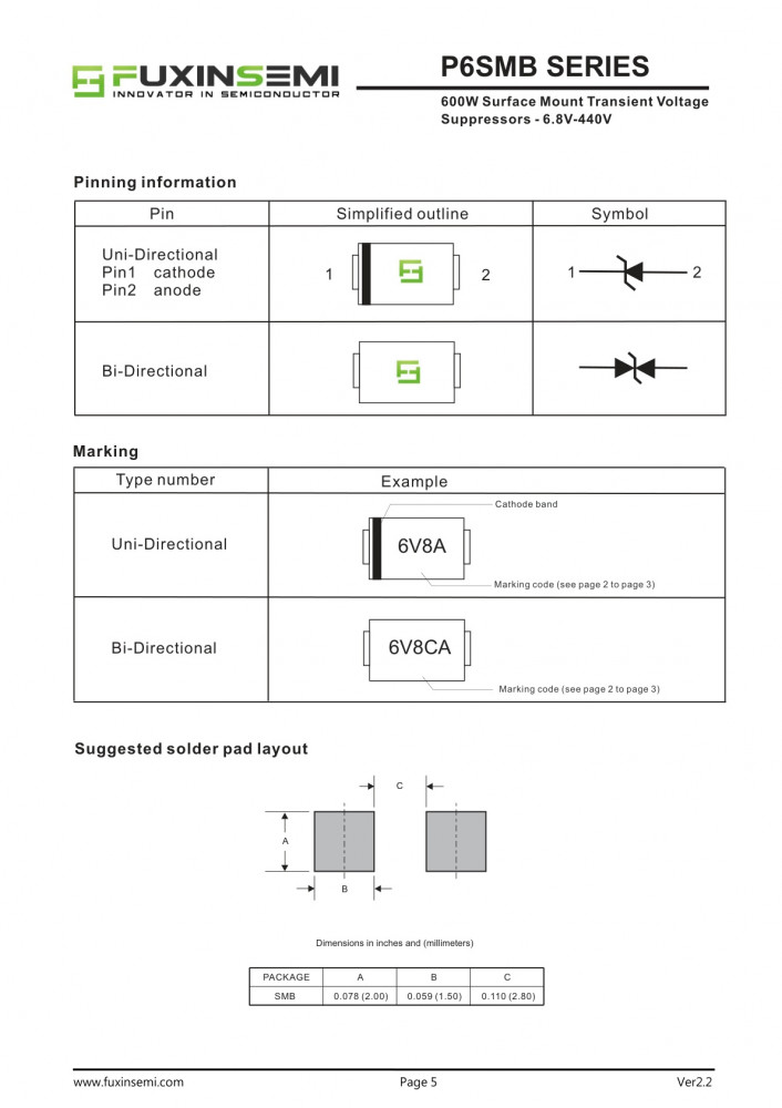 P6SMB series datasheet page 5