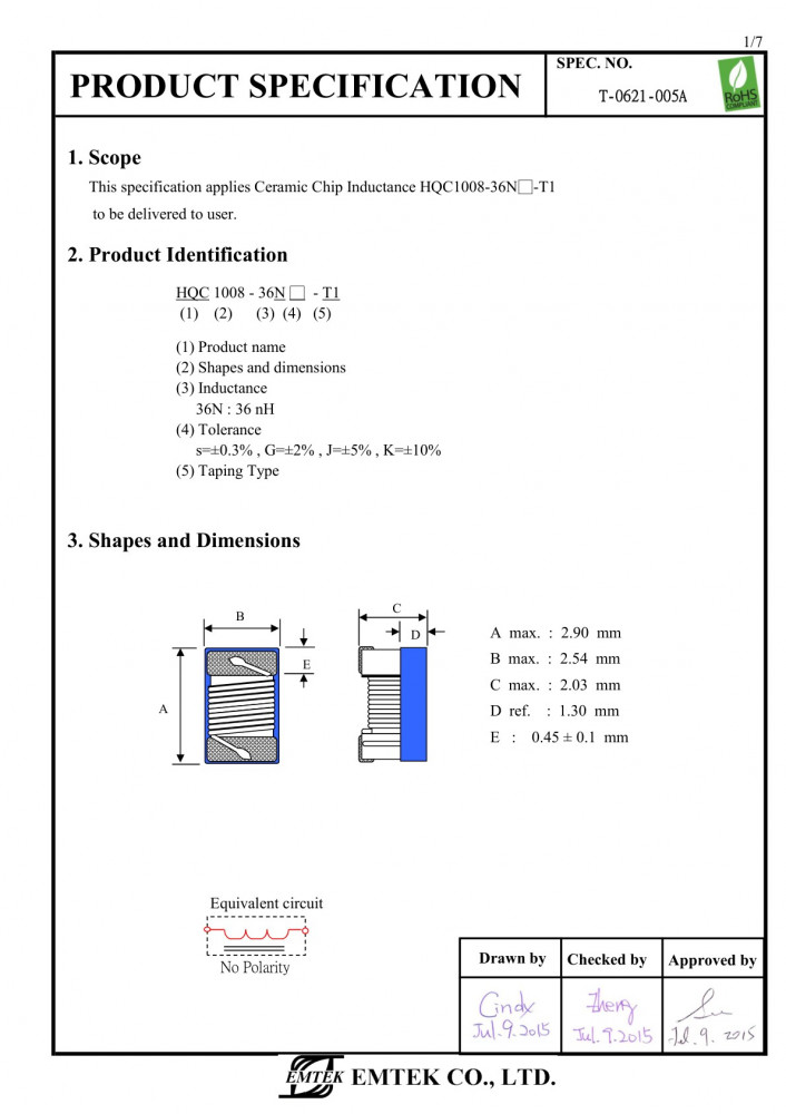 HQC1008-36NJ-T1 specification page 2