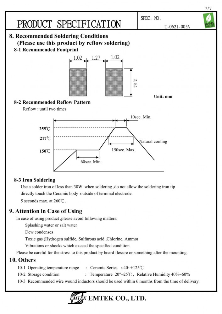 HQC1008-36NJ-T1 specification page 8