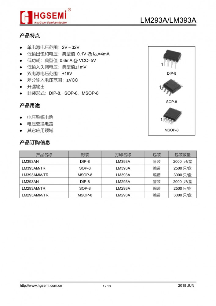 LM293AM/TR datasheet page 1
