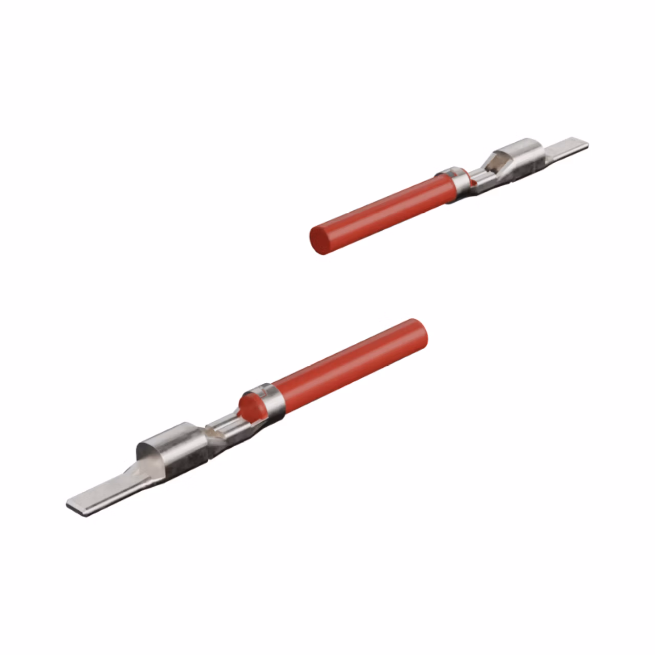 Pre-Crimped Lead Mizu-P25 Male-to-Mizu-P25 Male, Tin (Sn) Plating, 225.00mm Length, 0.50mm² Wire, Red for sale