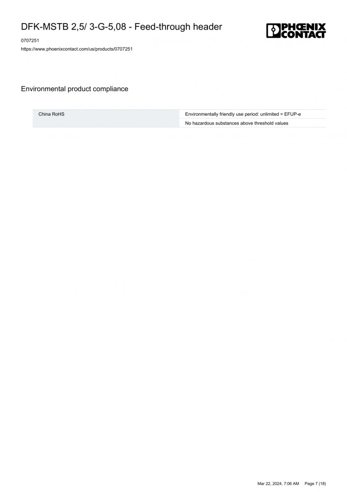 Phoenix Contact 0707251 technical document page 7