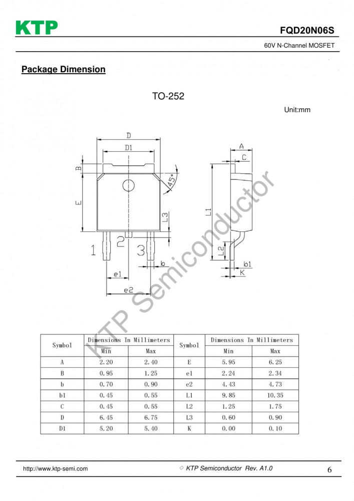 FQD20N06S datasheet page 6