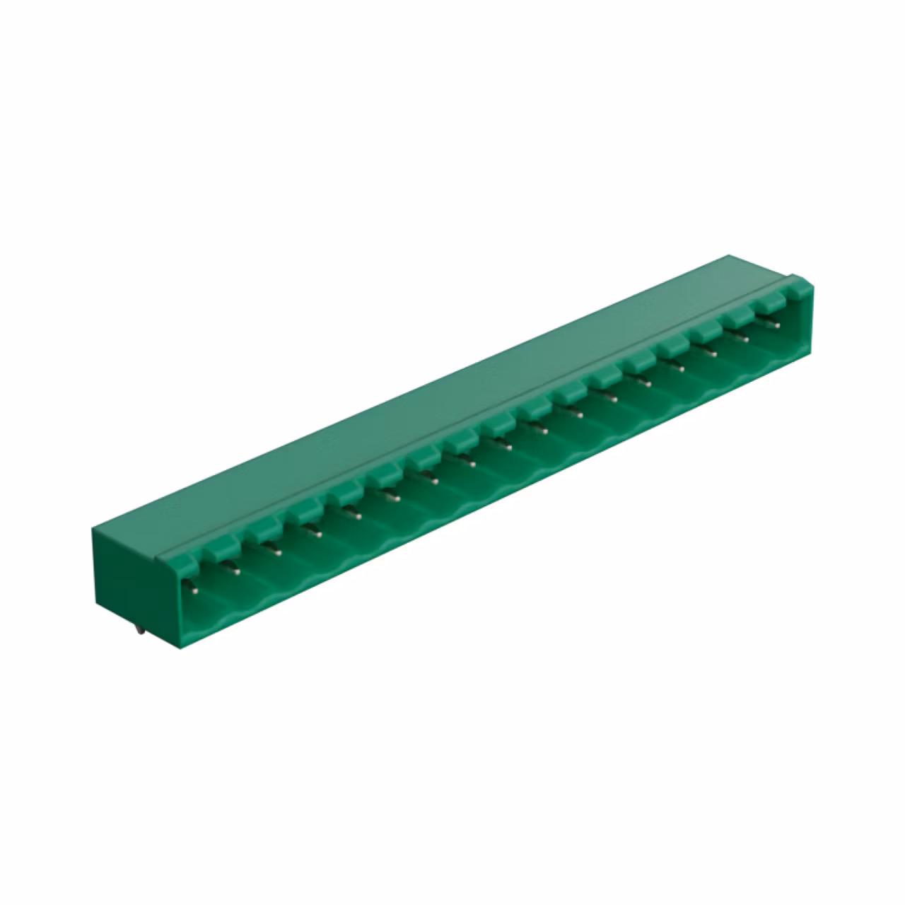 5.08mm Pitch Eurostyle Right-Angle PCB Header, Green Housing, 17 Circuits for sale