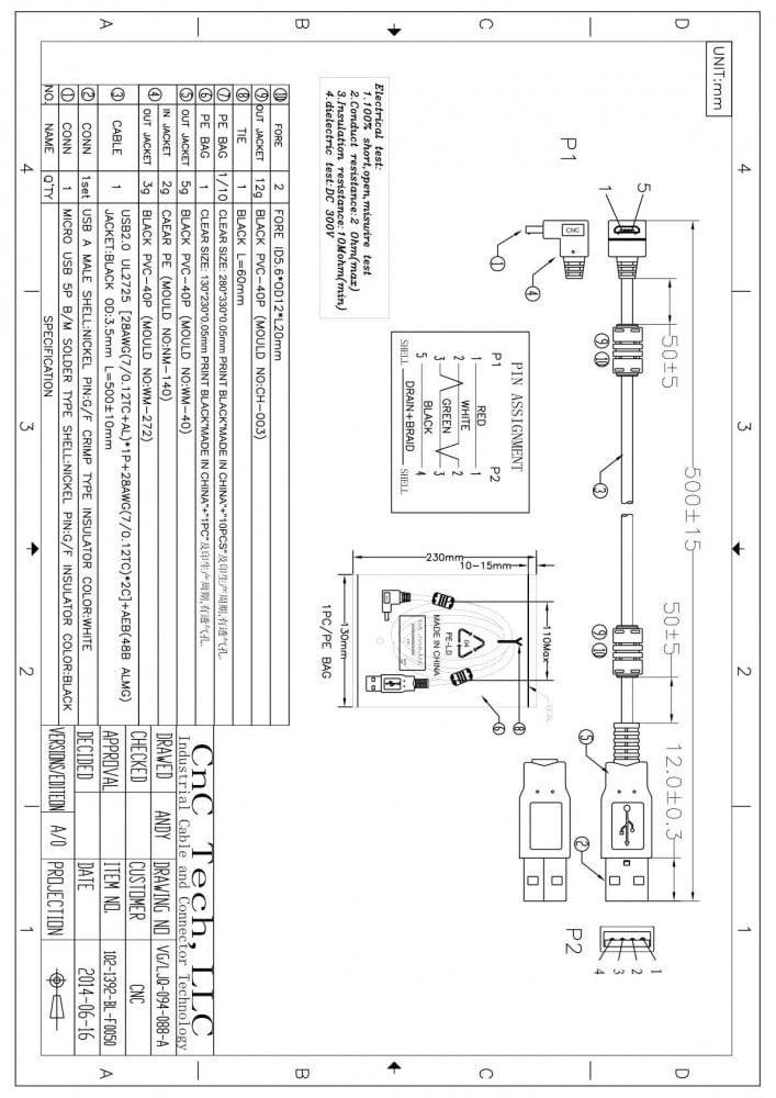 CNC Tech 102-1392-BL-F0050 technical document preview