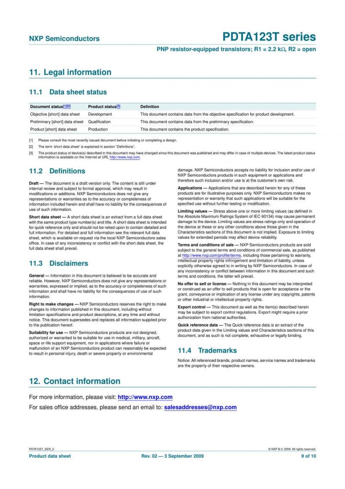 PDTA123TT datasheet page 10
