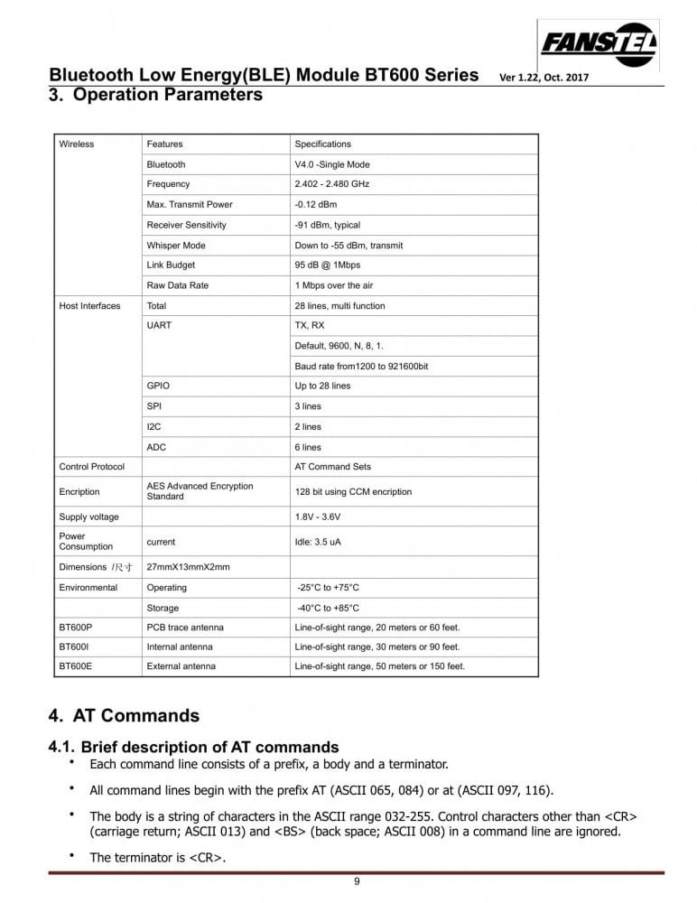 BT600I-21 technical document page 9