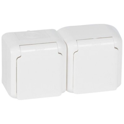 Forix - 2P+E French standard socket outlet - surface mounting - 16 A 250 V~ - White
