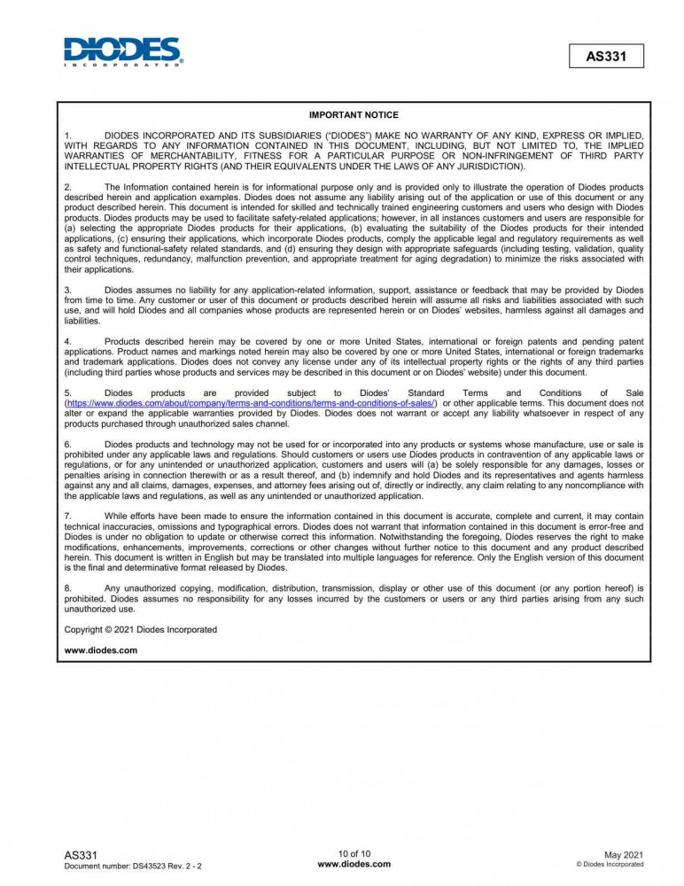 AS331KTR-G1 datasheet page 10