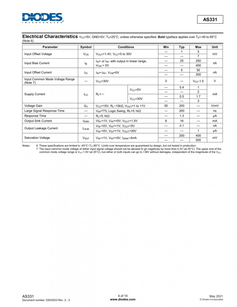 AS331KTR-G1 datasheet page 4