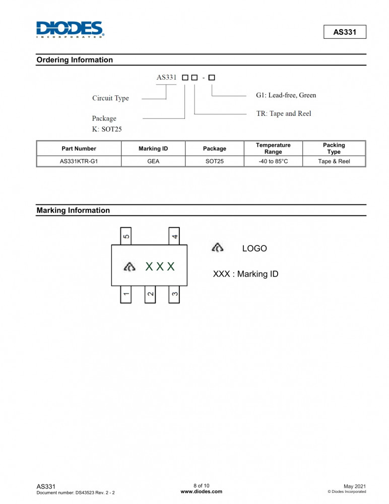 AS331KTR-G1 datasheet page 8