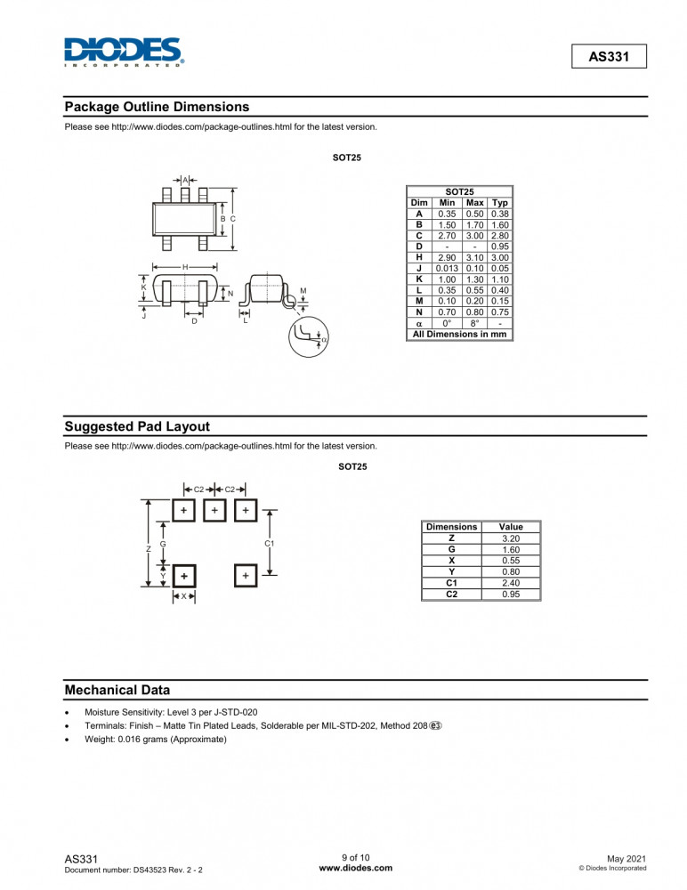 AS331KTR-G1 datasheet page 9