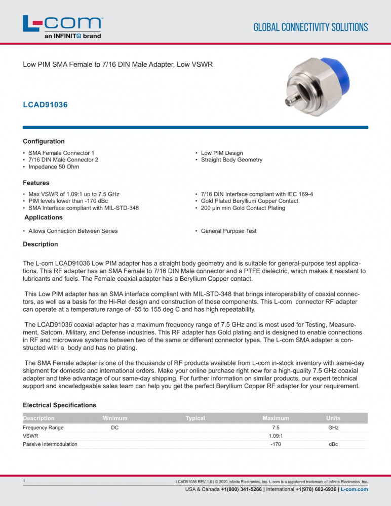 LCAD91036 technical document page 1