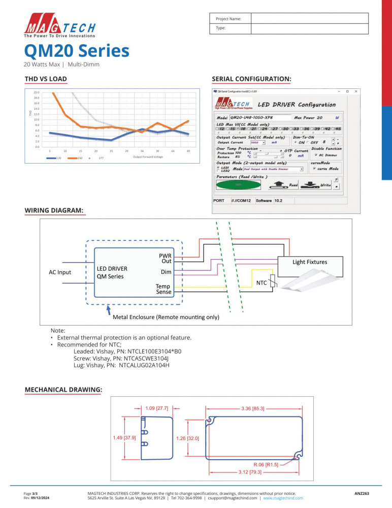 QM20 product documentation, page 3
