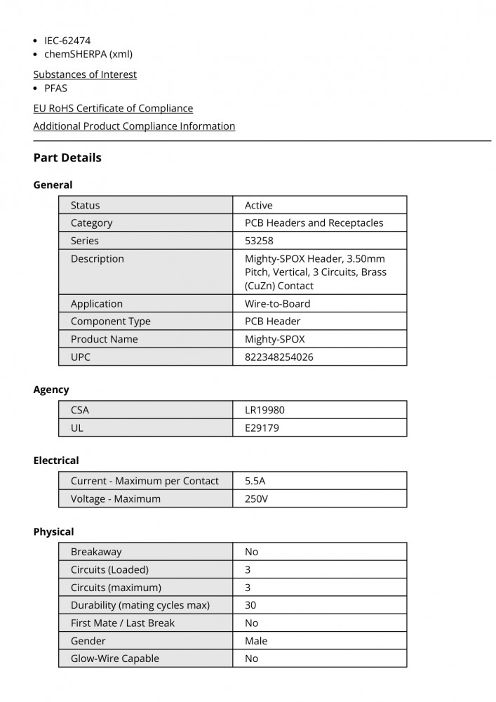MOLEX 532580329 technical document preview, page 2