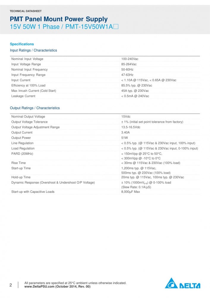 PMT-15V50W1AA datasheet page 2