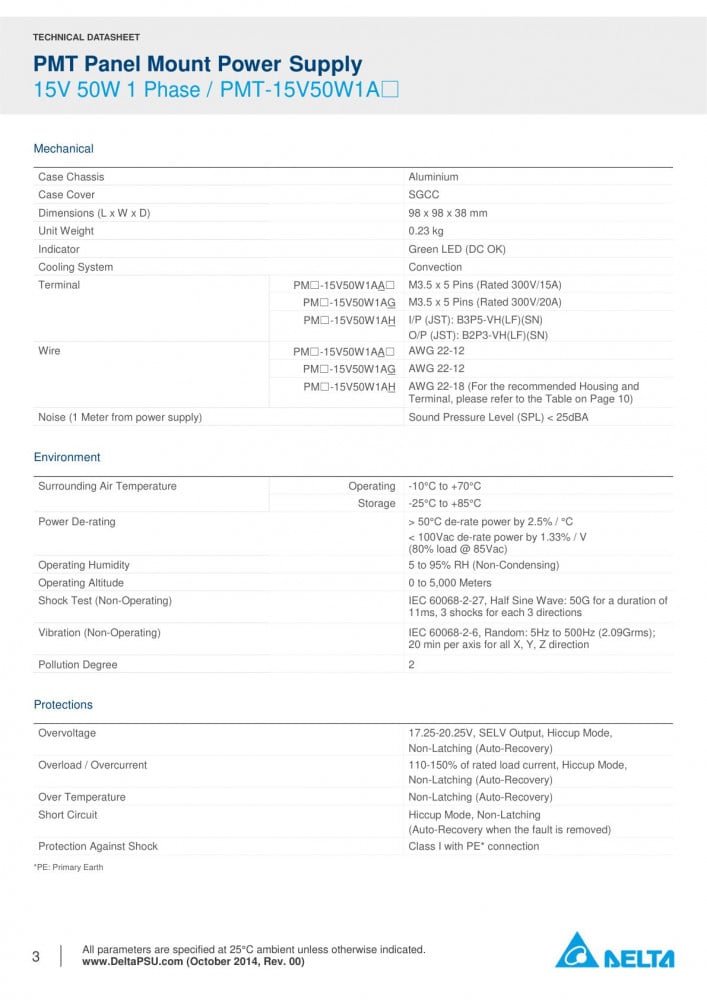 PMT-15V50W1AA datasheet page 3