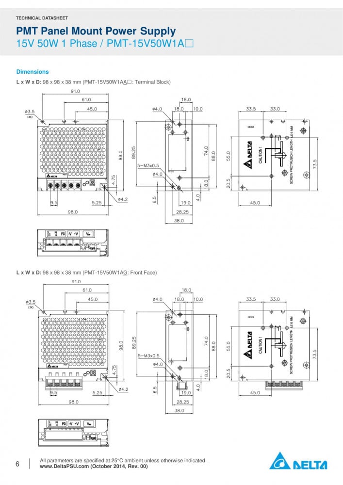 PMT-15V50W1AA datasheet page 6