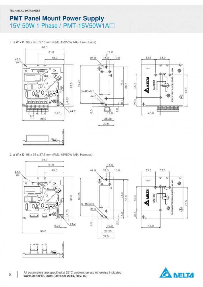 PMT-15V50W1AA datasheet page 8