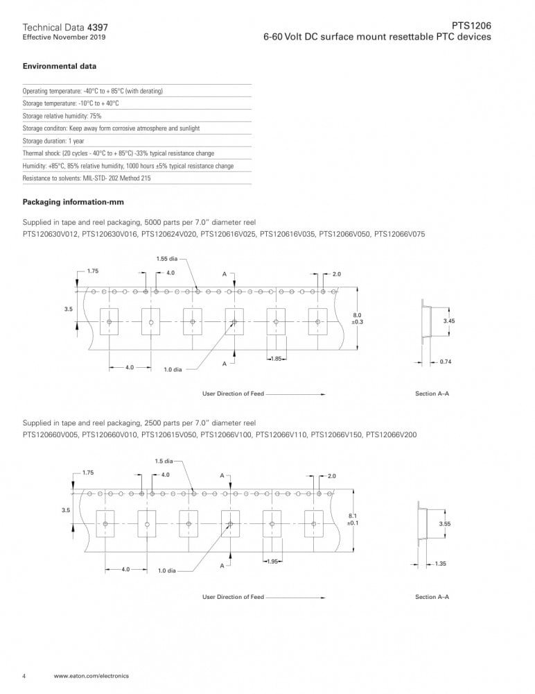 EATON PTS1206 datasheet page 4
