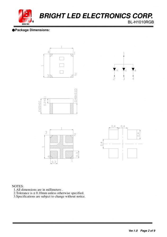BL-H1010RGB datasheet page 2