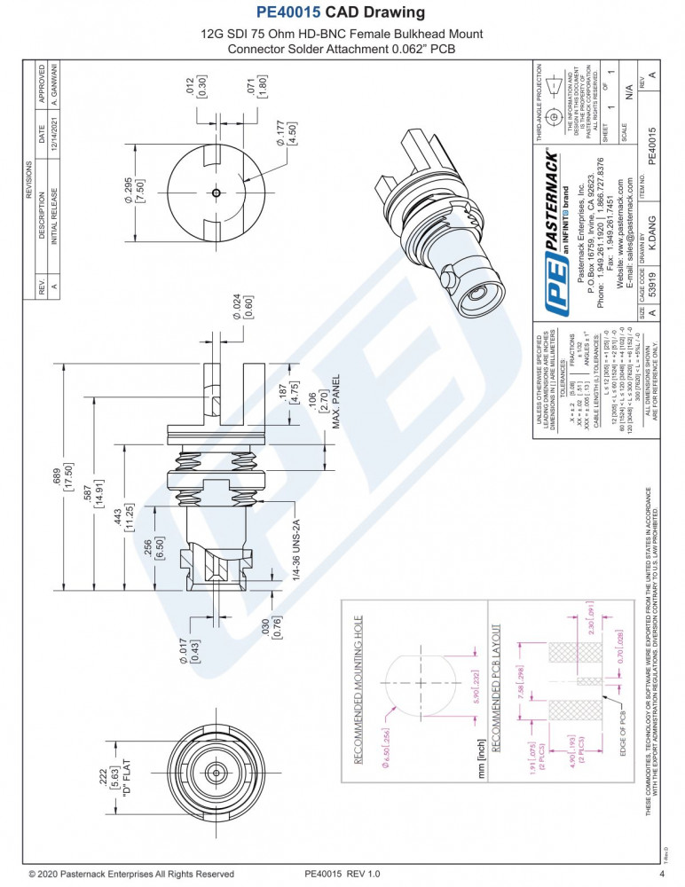 PE40015 technical document page 4