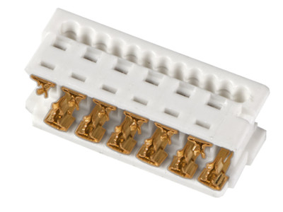 Picoflex PF-50, Low Profile, IDT Receptacle, 18 Circuits, White, Gold (Au) Plated, Bag