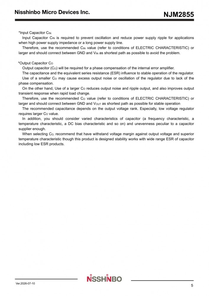 NJM2855 datasheet page 5