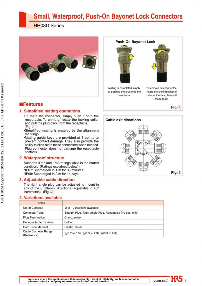 HR08D documentation page 1