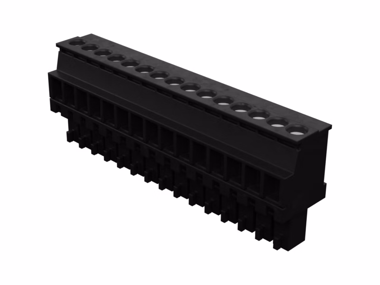 3.50mm Pitch Eurostyle Vertical Plug, with Reverse Imprinting, Front Wire Entry, Black, 15 Circuits for sale