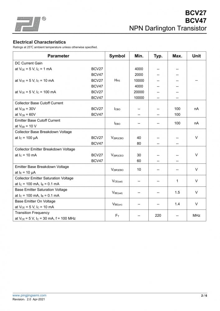 BCV27 datasheet page 2