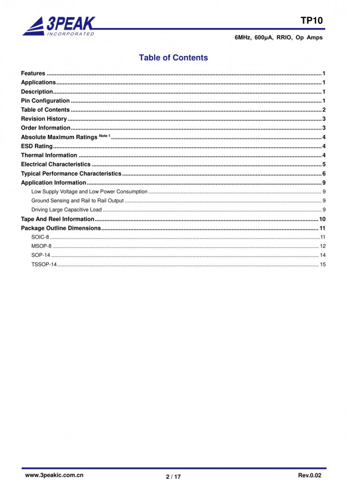 TP10 datasheet page 2
