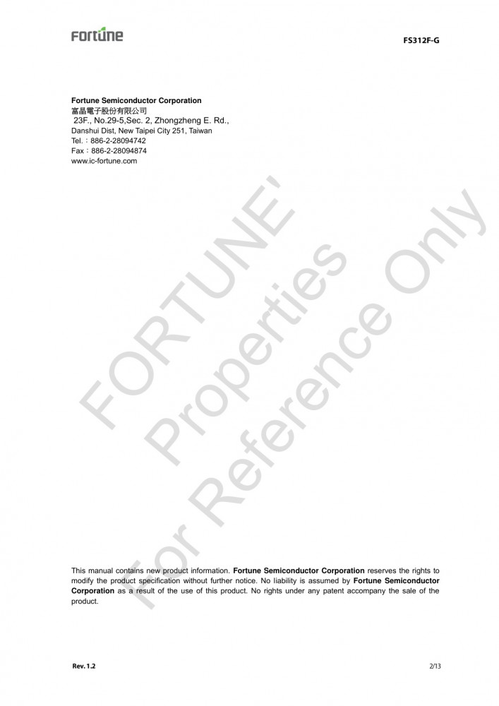 FS312F-G datasheet page 2