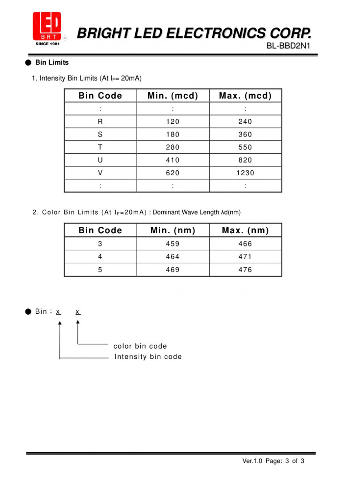 BL-BBD2N1 datasheet page 3