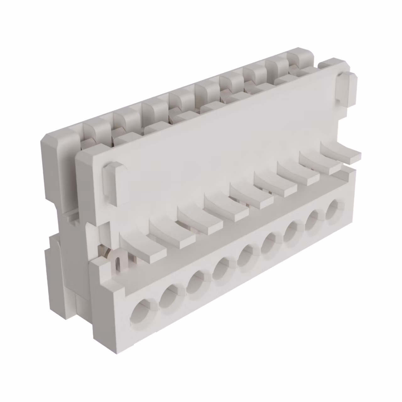 Appli-Mate RAST 2.5 Female Connector, 2.50mm Pitch, 9 Circuits, Position Keys B, C, D, E, F, G, H & I Removed, Open Endwalls, Voided Circuits 3, 5 & 8 for sale