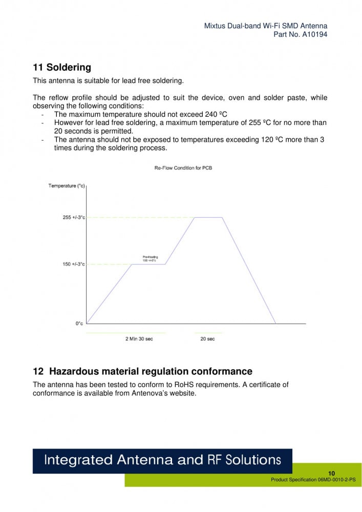 Antenova A10194 datasheet page 10