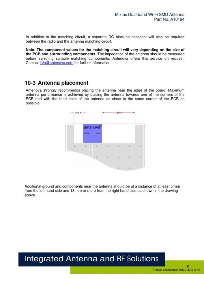 Antenova A10194 datasheet page 8