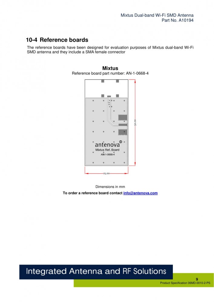 Antenova A10194 datasheet page 9