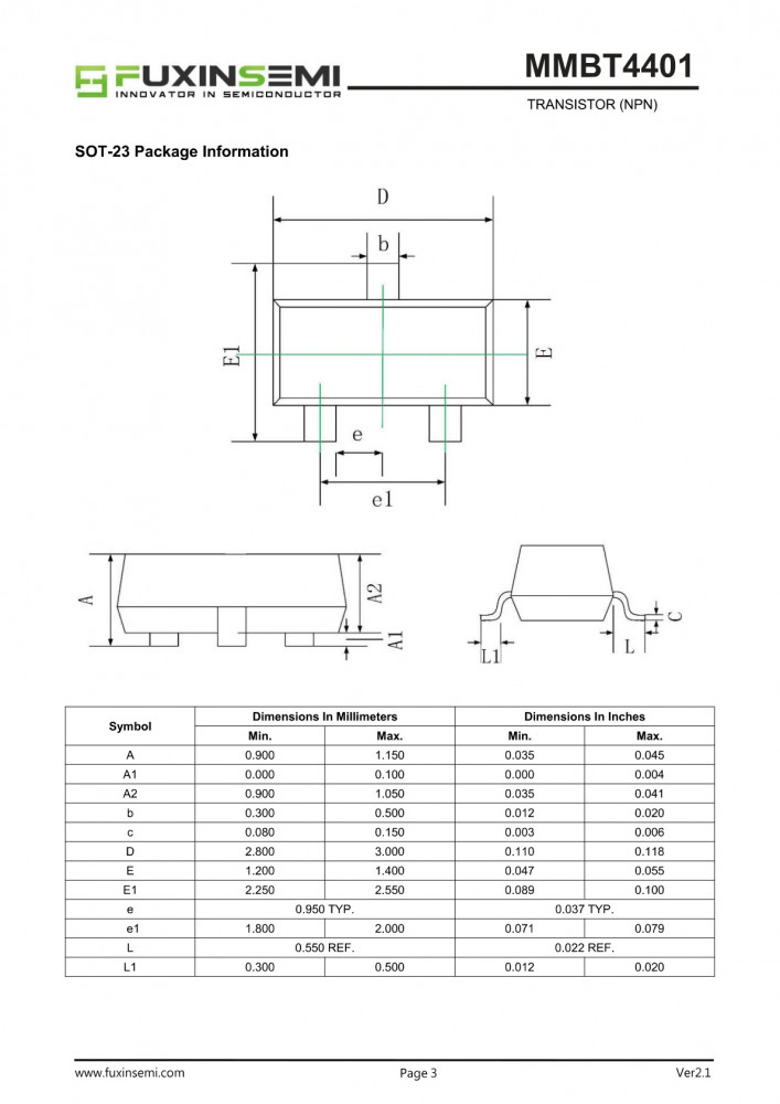 MMBT4401 datasheet page 3