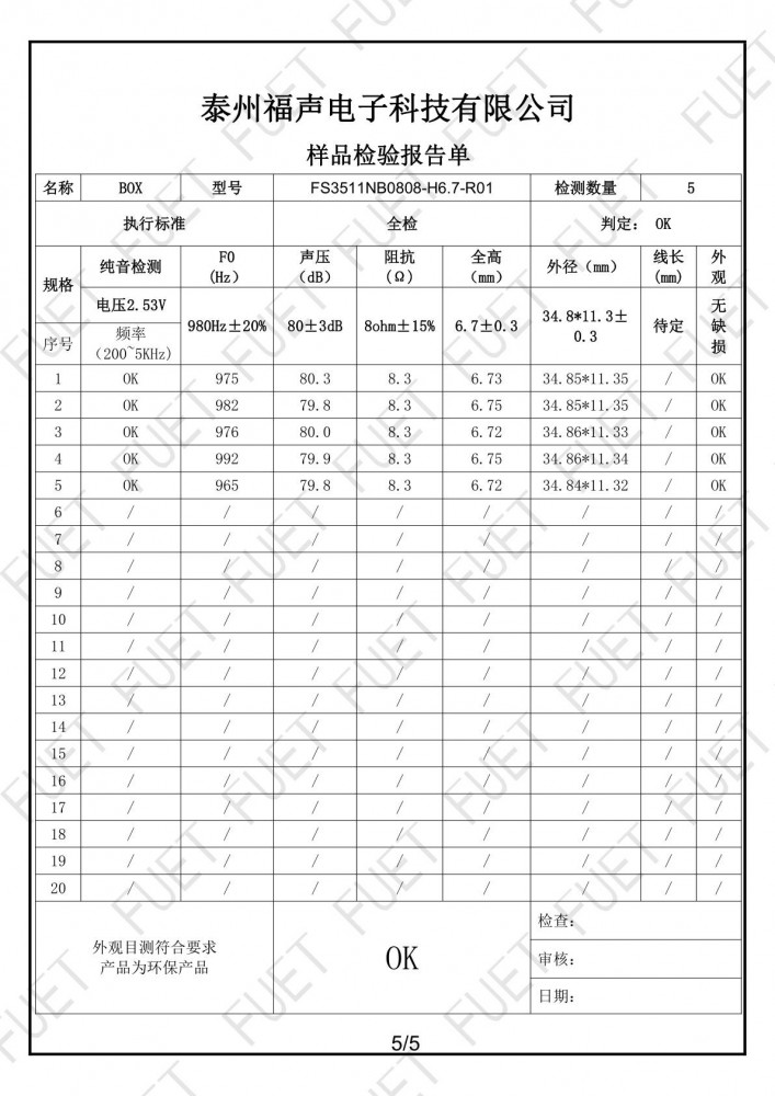 FS3511NB0808-H6.7-R01 inspection report page 2