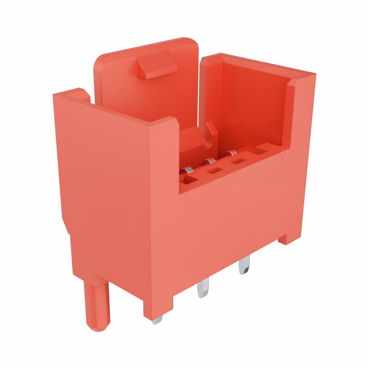 Appli-Mate RAST 2.5 Header, Vertical, 5 Circuits, Tin (Sn) Plating, Glow-Wire Capable, Positioning Keys C and D Blocked, with Latch, Red for sale