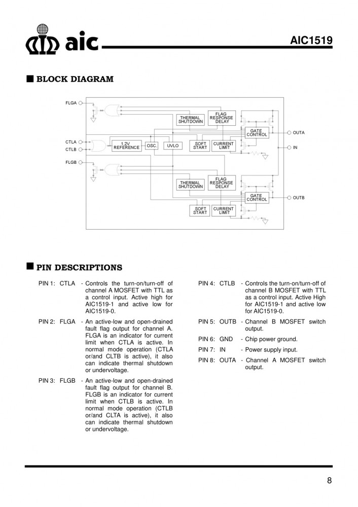 AIC1519 datasheet page 8