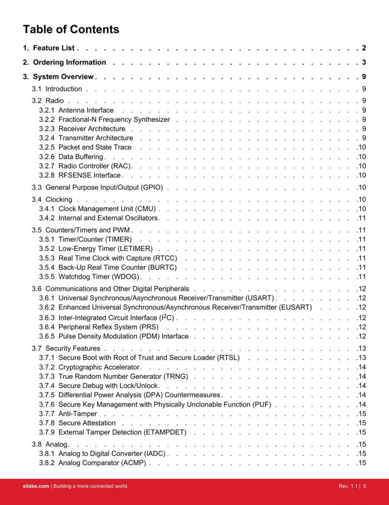EFR32BG29 datasheet page 5