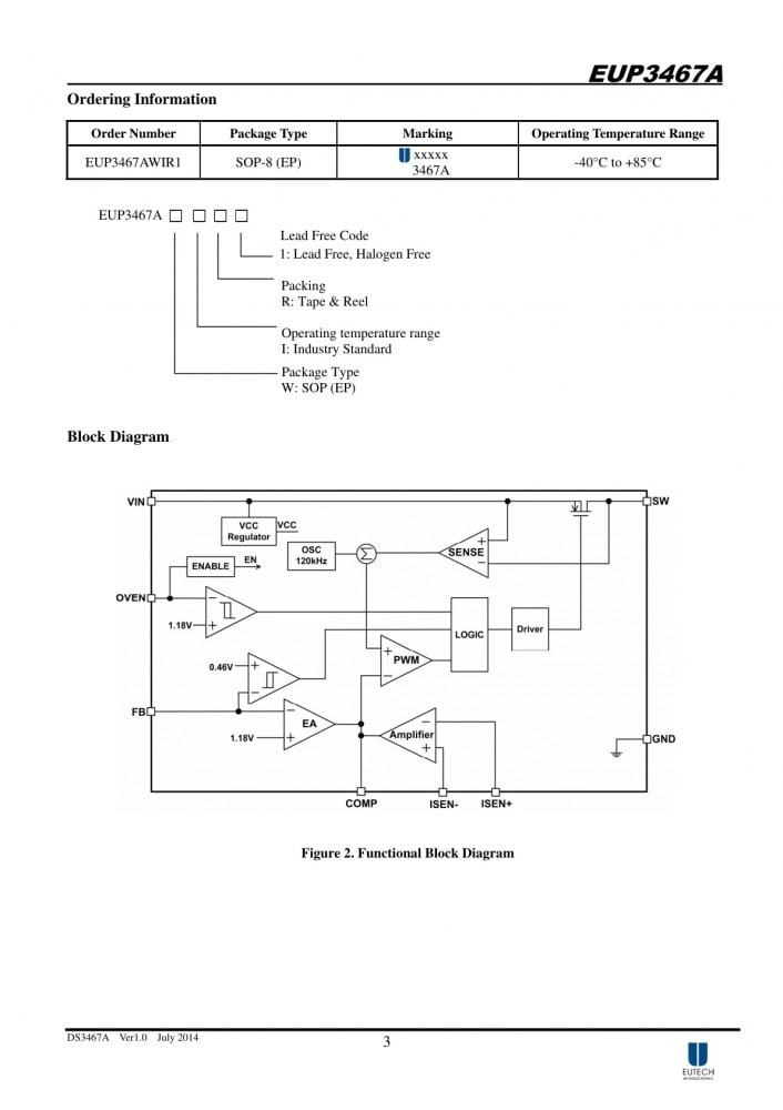 EUP3467AWIR1 datasheet page 3