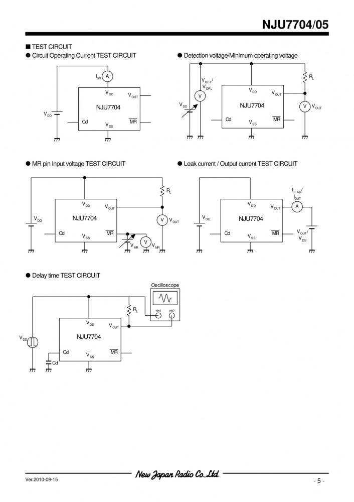 NJU7705 datasheet preview, page 5