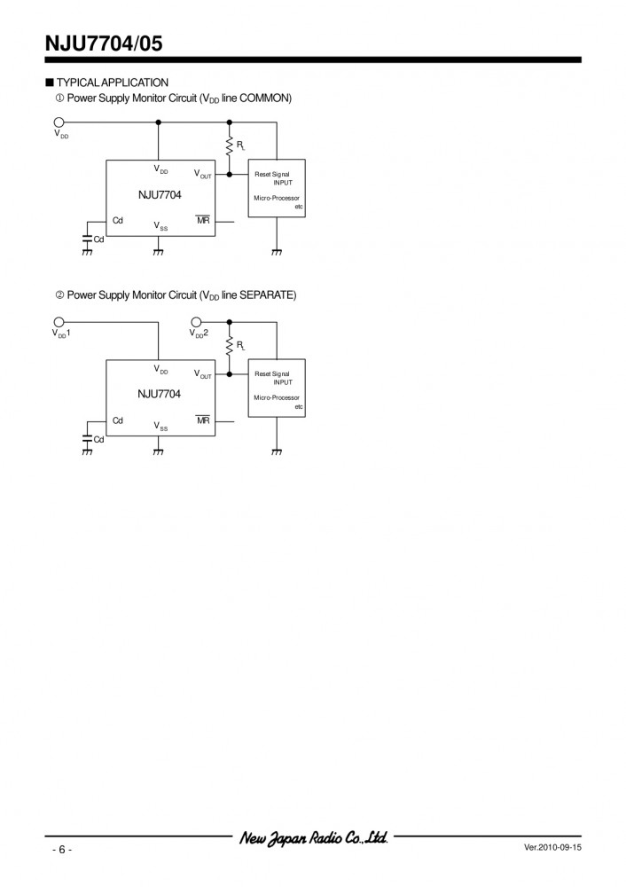 NJU7705 datasheet preview, page 6