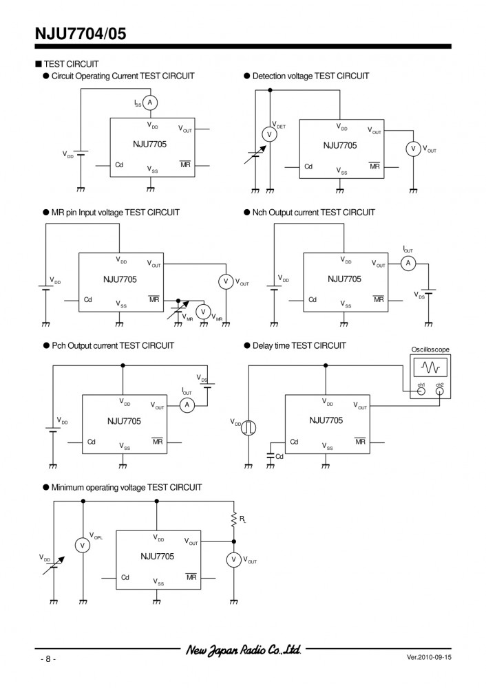 NJU7705 datasheet preview, page 8