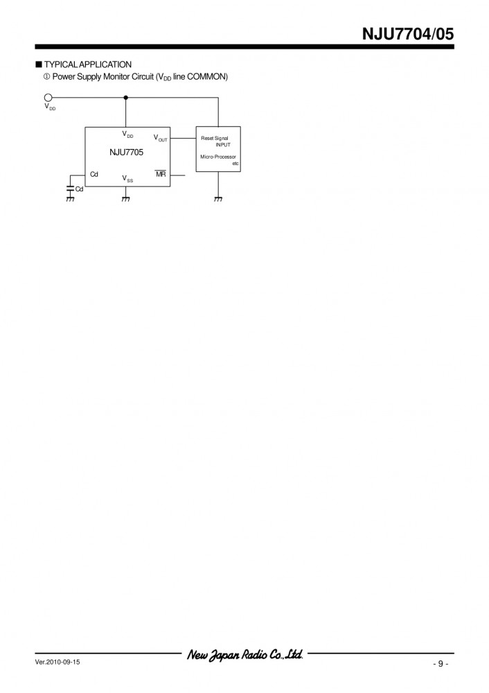 NJU7705 datasheet preview, page 9