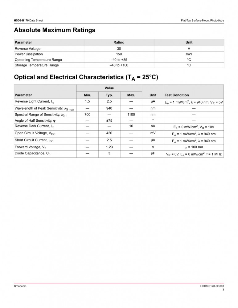 HSD9-B170 datasheet page 3