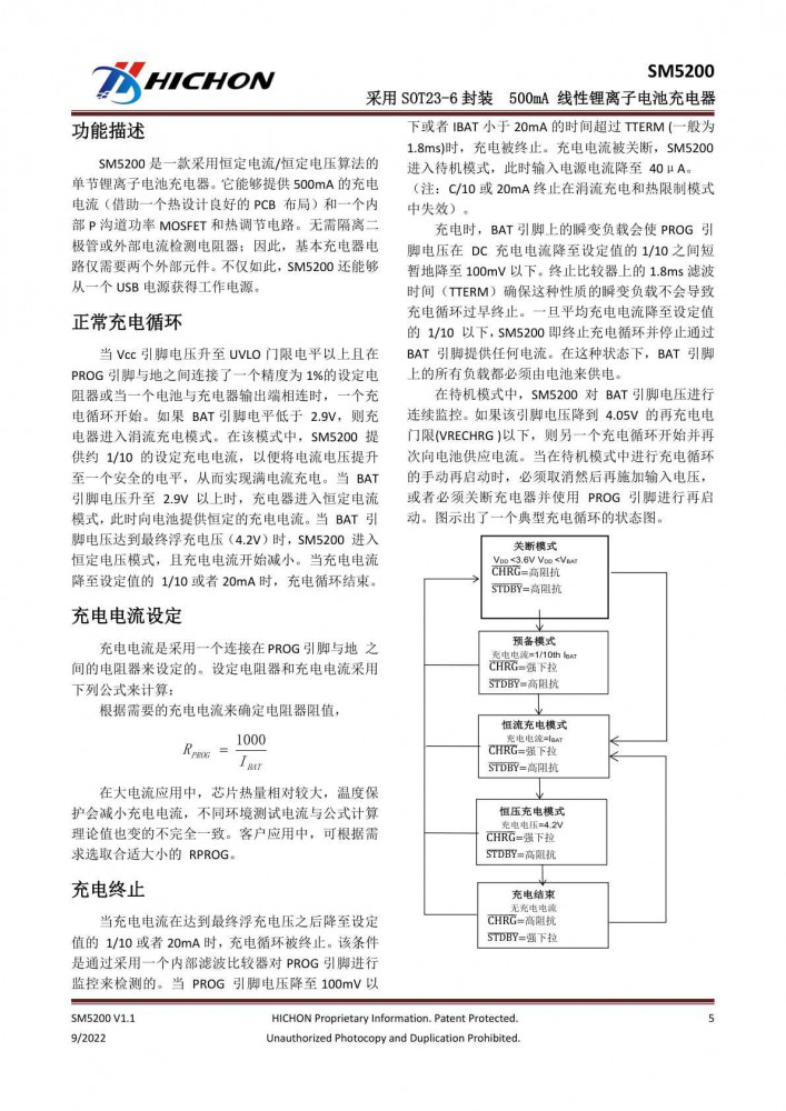 SM5200 datasheet page 5